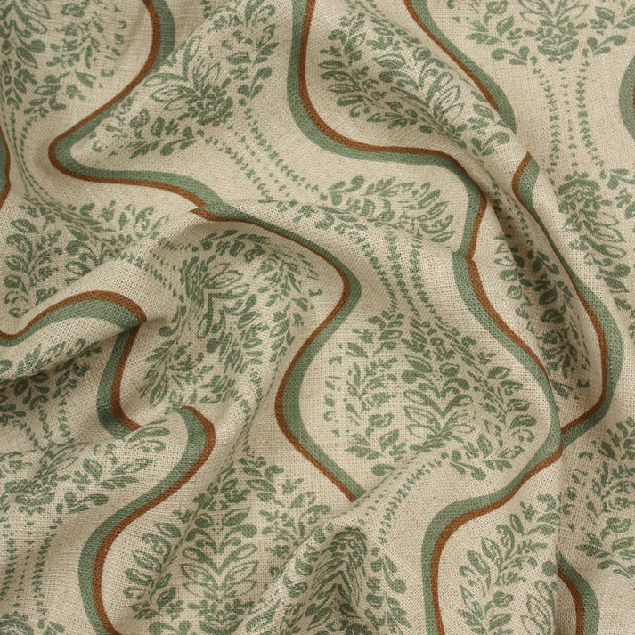 Linmere Fabric / Apple Green / Hazelnut – Just Fabrics