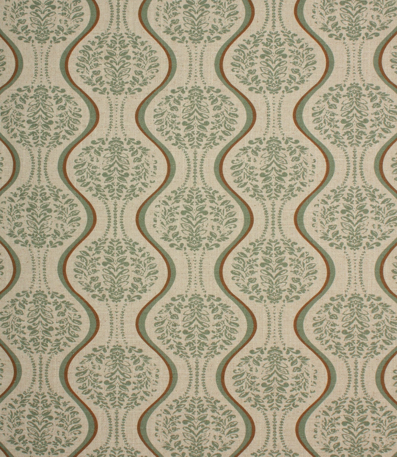 Linmere Fabric / Apple Green / Hazelnut – Just Fabrics