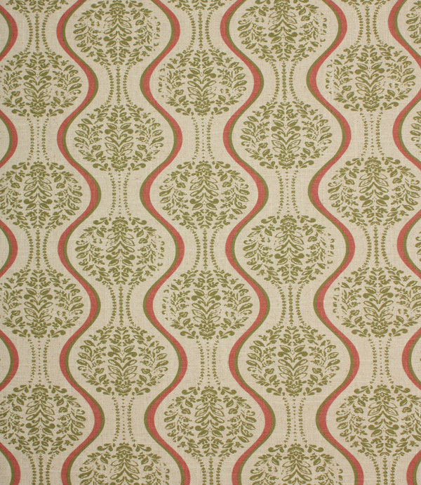Linmere Fabric / Sage Green / Red – Just Fabrics